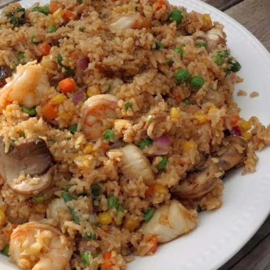 55. 四川炒饭 Sichuan Fried Rice with Shrimps & Chicken | Sichuan Yummy Food