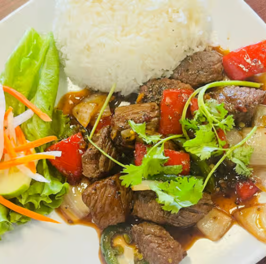 C4. Shaken Beef / Bo Luc Lac | Ruby Pho & Deli