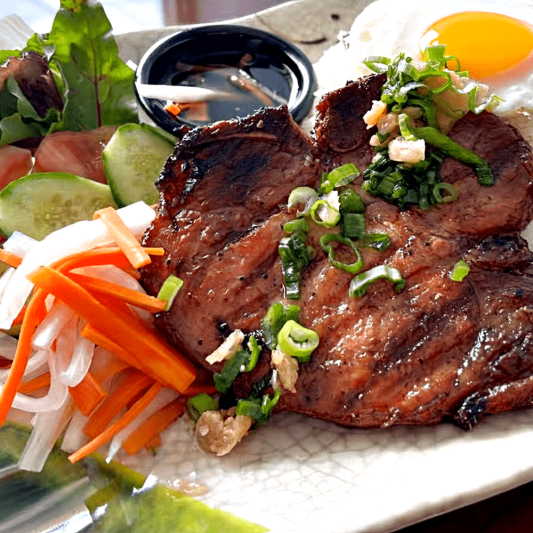 Grilled Pork Chop Rice Plate | Pho Vietz
