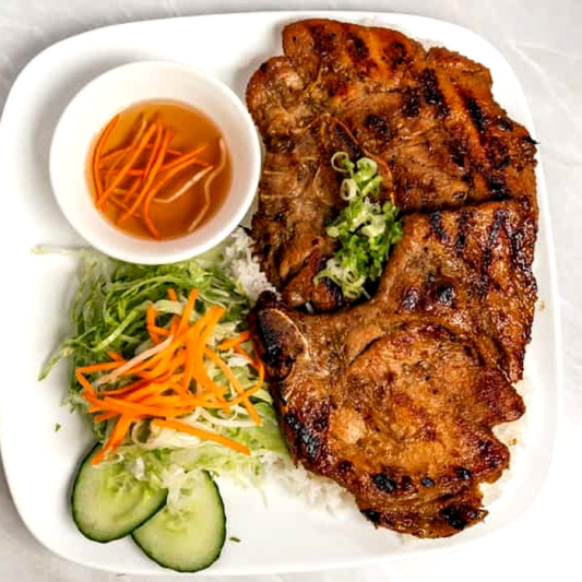 30. Grilled Pork Chop on Rice / Com Suon Nuong | Pho Hoan Palace
