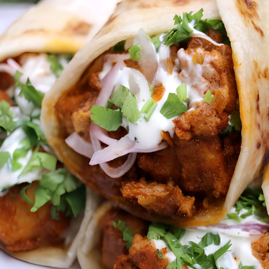 Parotta Chicken Shawarma Wrap | Al Barak Mediterranean Grill