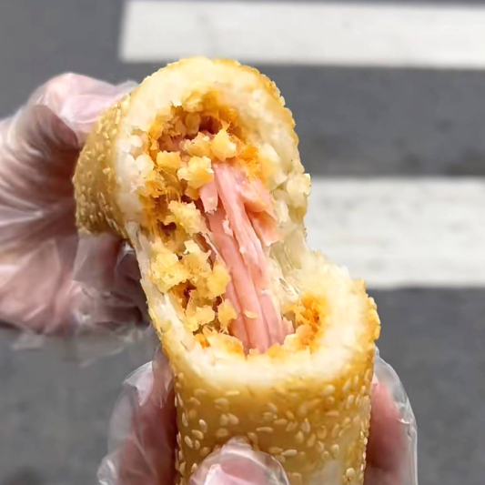 Sesame Ball Cheese Rice Balls 麻球芝士饭团 | Shanghai Taste