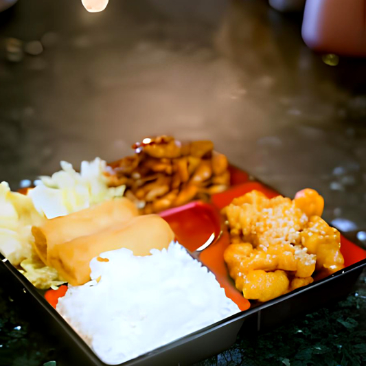 Spicy Chicken & Orange Chicken Bento | Yum Yum Teriyaki