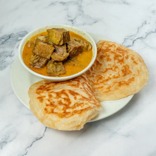 18. Roti (2 pcs) with Curry Beef 香 酥 薄 餅 跟咖哩牛腩 | Prata-Man Singapore ...