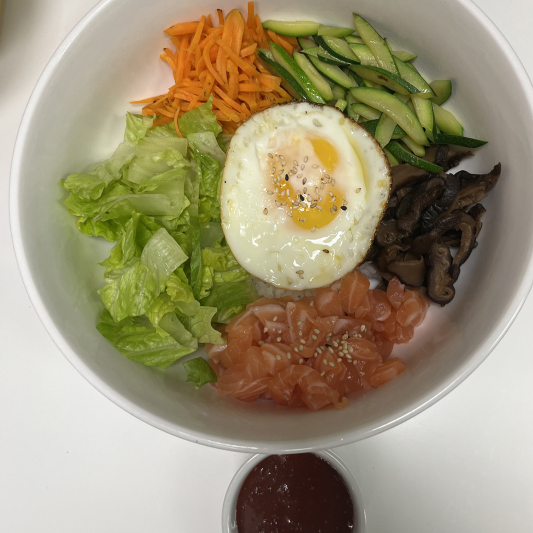 Salmon Bibimbap | Yanakee Sushi & BBQ