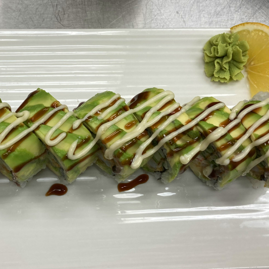 Green Dragon Roll (8 pcs) | Yanakee Sushi & BBQ