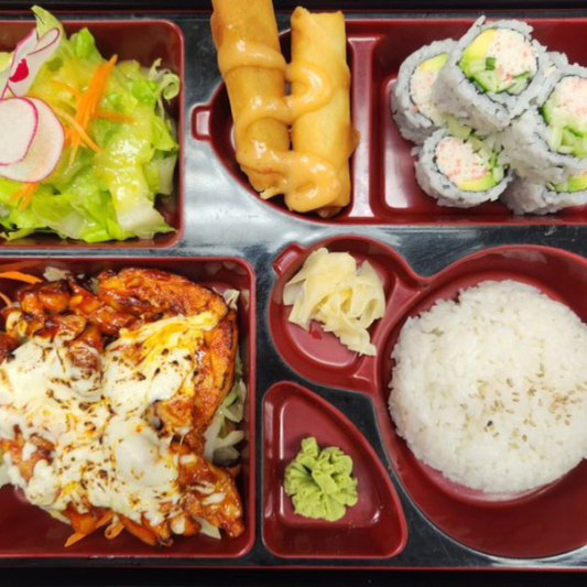 Korean Cheese Spicy Chicken Bento | Yanakee Sushi & BBQ